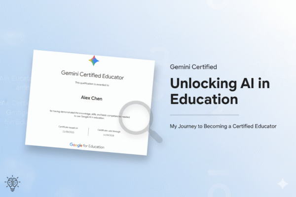 手把手教學，簡單幾步驟取得Gemini的教師認證證書 Your Google for Education Certifications ...